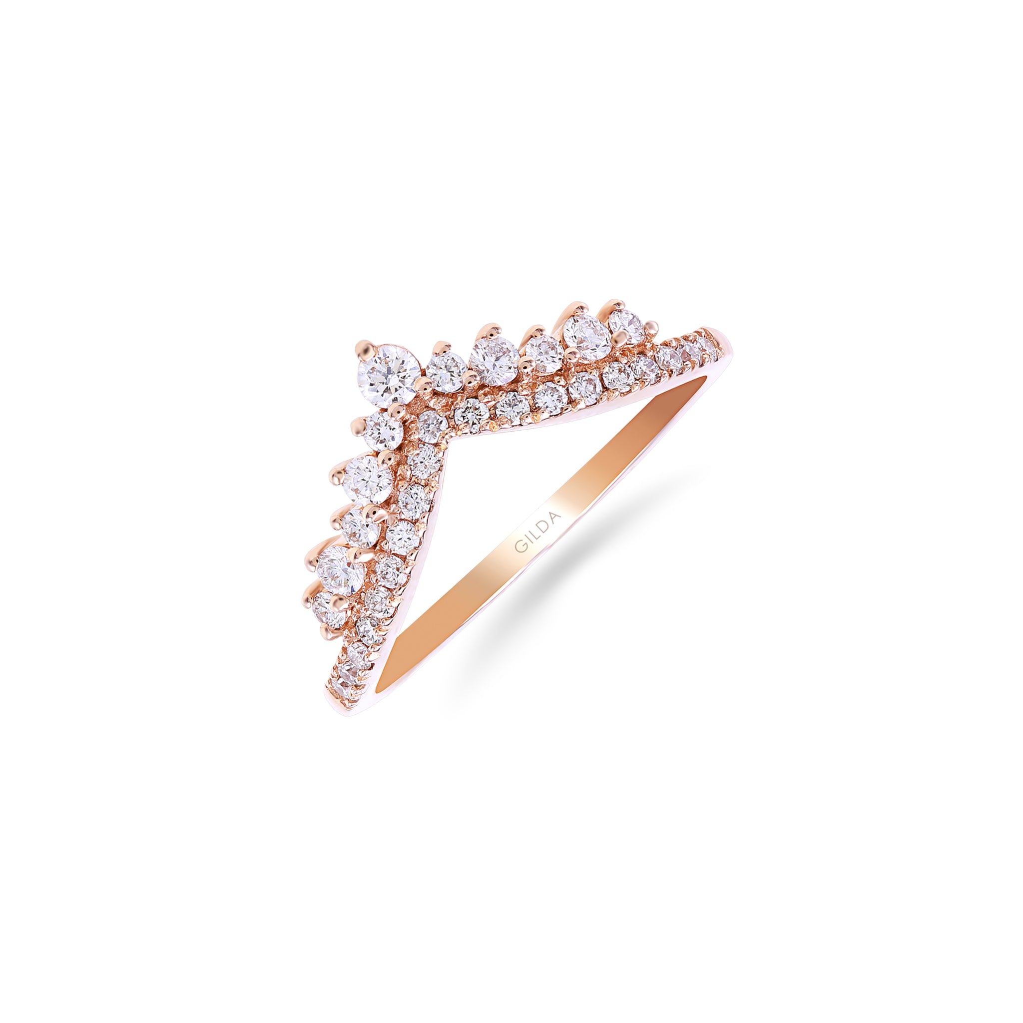 Diamond Wishbone Rings | Buy Wishbone Ring Online | Gilda – Gilda by ...
